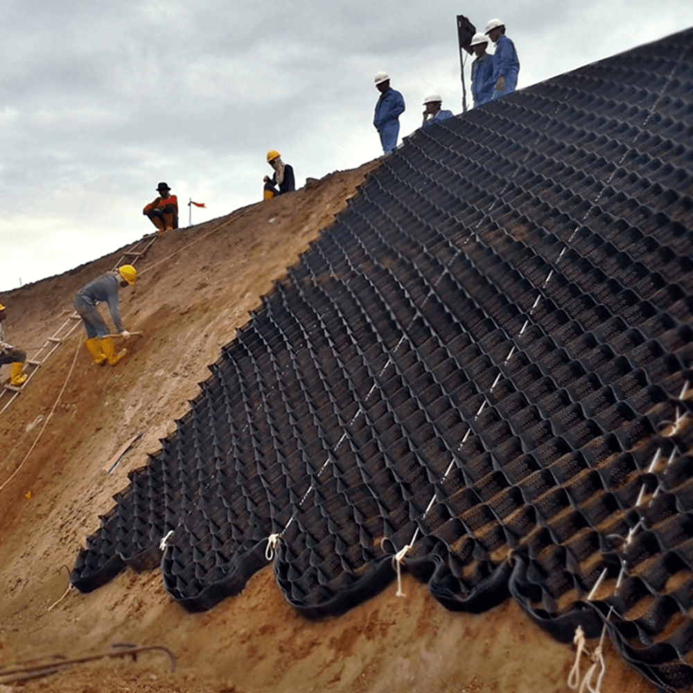 HDPE geocell grid 50-330 for slope protection and road reinforcement ...